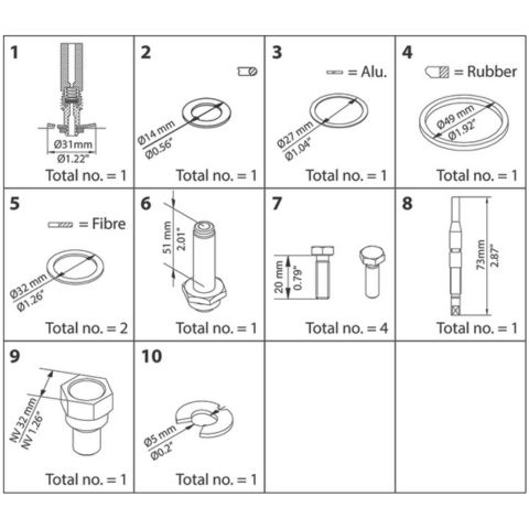 Danfoss Overhaul Kit EVRAT / EVRST 15 - New Design - Airefrig