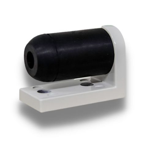 CRH Small Door Stop with Large Rubber Stopper - White - Airefrig