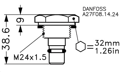 Danfoss Blanking Plug A+B For PM and ICS - Airefrig