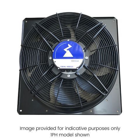 Axial Fan - 500mm - 3PH EC with Square Plate (Induced) - Airefrig