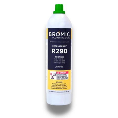 R290 (Propane) Refrigerant - 370g Disposable Cylinder - Airefrig